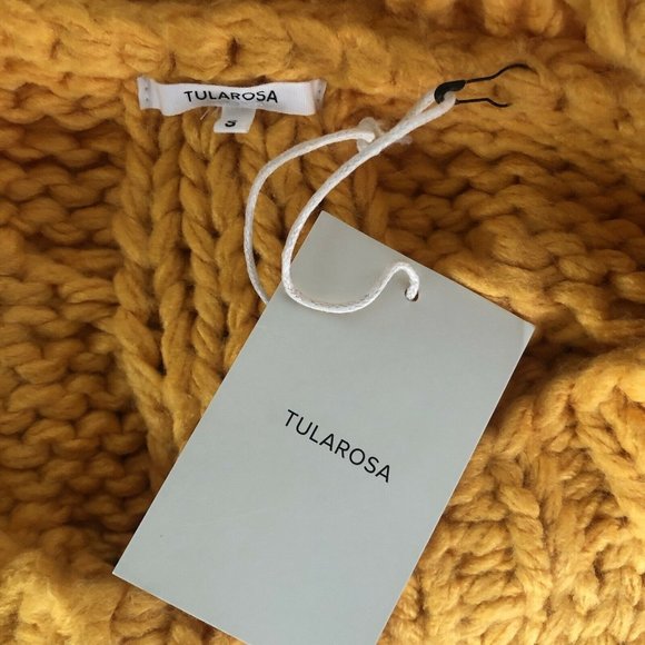 Tularosa | Sweaters | Tularosa Paola Cable Sweater Mustard Yellow ...